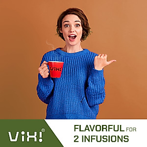 VIXI Green Tea Bags, 100 Counts, Vietnam's Mountain Tea, Antioxidant, Caffeinated, Tagless, Plastic Free, Balanced Flavored, 100% Natural for Hot, Iced and Cold Brew