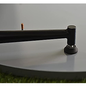 GWAREZ Modern Round Pub Table23.6-Inch Top Outdoor Metal Bar Height Table,Metal Frame Outdoor Indoor Furniture for Garden Balcony Backyard Pool Porch Lawn Living Room,Easy Assembly(29.5H, Brown)…