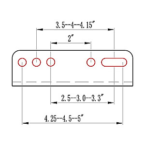 Universal Zero Turn Mower Trailer Hitch - 3/16'' Thick and Heavy Duty Steel Lawn Trailer Hitch Mount (3"-5"), Mounting Hardware Included