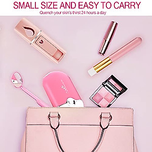 55 PCS lash Fan Dryer for Eyelash Extensions,USB Air Conditioning Blower, Mini Mister for Lash Extensions, Adjustable 270 Degree Lash Mirror, 2 Lash Shampoo Brushes, 50 Eyelash Mascara Brush (Pink)