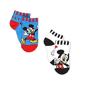 Mickey Mouse Pluto Goofy Donald Duck Toddler 6 Pack Quarter Socks Set (Shoe: 7-10 (Sock: 4-6), Mickey Pluto Goofy 6 Pk)