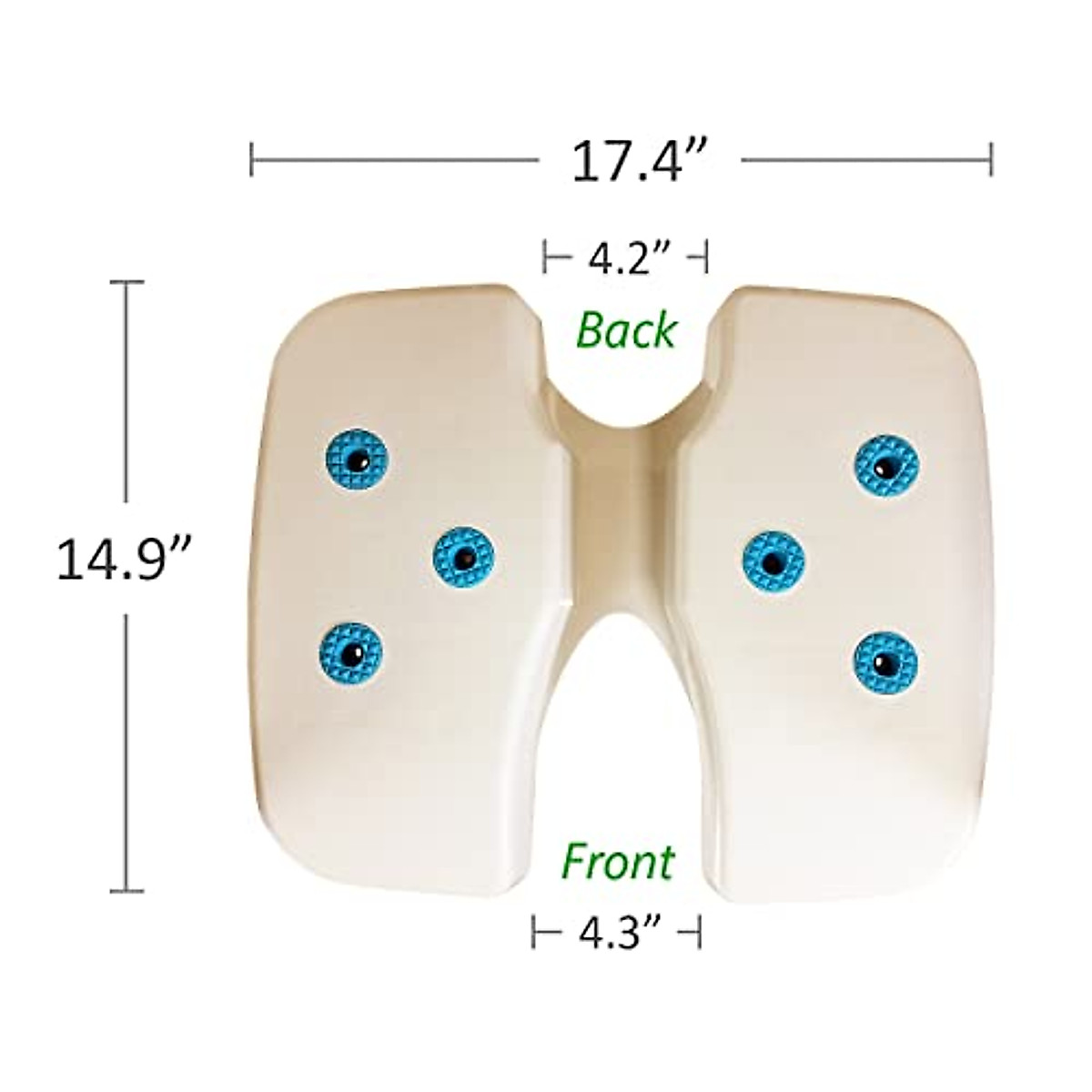MedGear A-0273A DURA Hygienic Cutout Shower Chair with Back and Arm Rests Including Free Clip-on Shower Head Holder