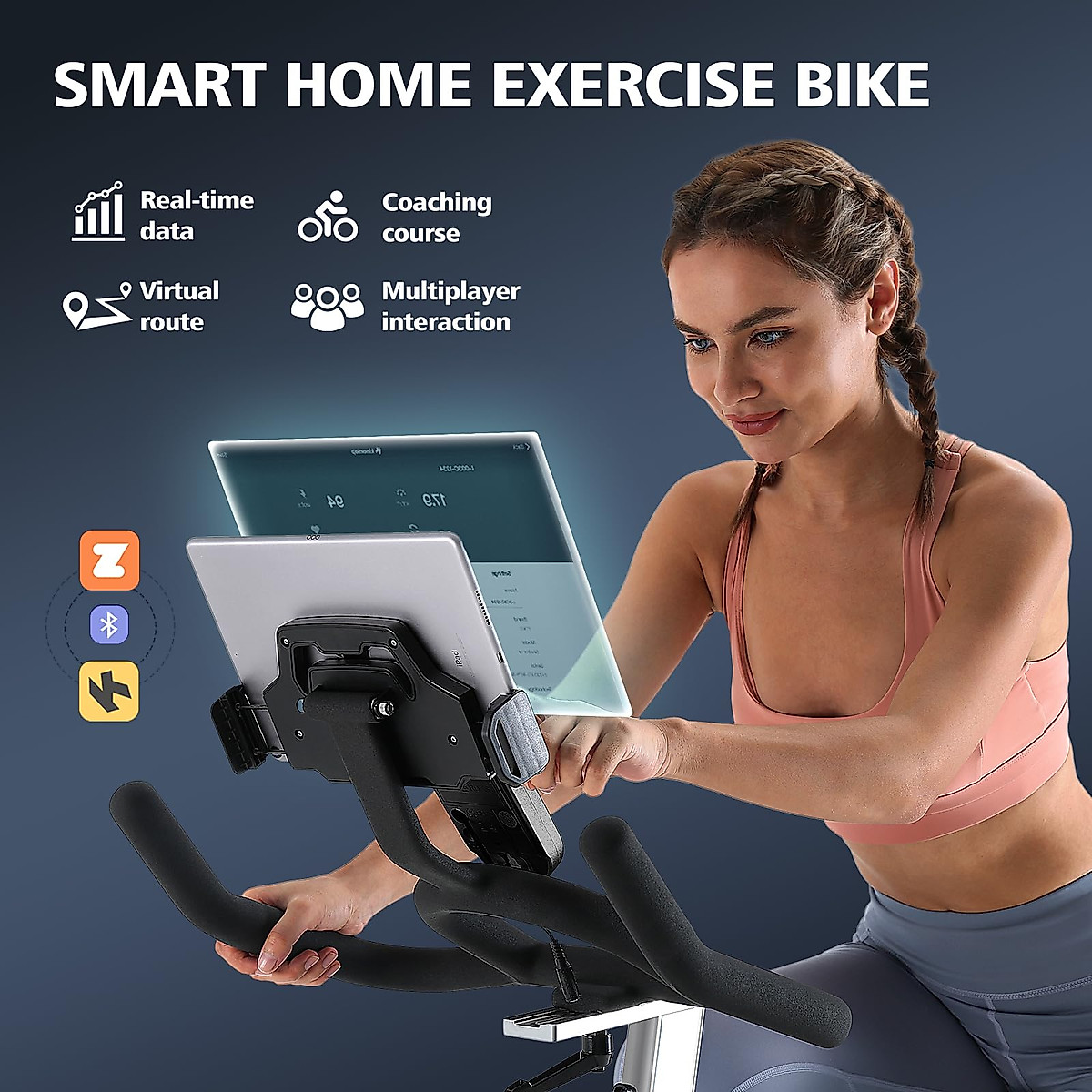 YOSUDA PRO Magnetic Exercise Bike 350 lbs Weight Capacity - Indoor Cycling Bike Stationary with Comfortable Seat Cushion, Silent Belt Drive
