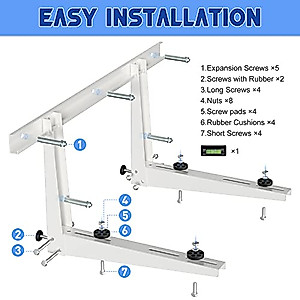 Mini Split Wall Mounting Bracket for 9000-36000BTU Ductless Air Conditioner Outdoor Universal Heat Pump System Support up to 330 lbs