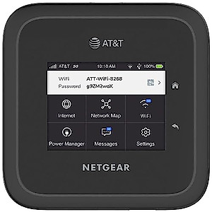 NETGEAR Nighthawk M6 Pro, 5G and 4G LTE Mobile Hotspot Router with 2.8 inch Touchscreen, Ethernet, Wi-Fi 6E, up to 32-Devices (AT&T Unlocked For Global, Verizon, T-Mobile) MR6500 (Black) (Renewed)