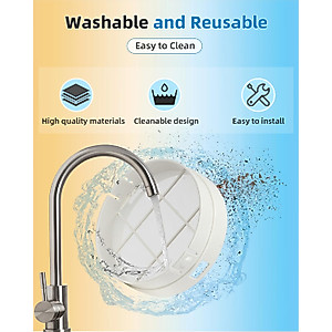 Washable Hose Pre-filter for Portable Air Conditioner, Perfect Fit, 5’’ Diamiter 2 Pack White