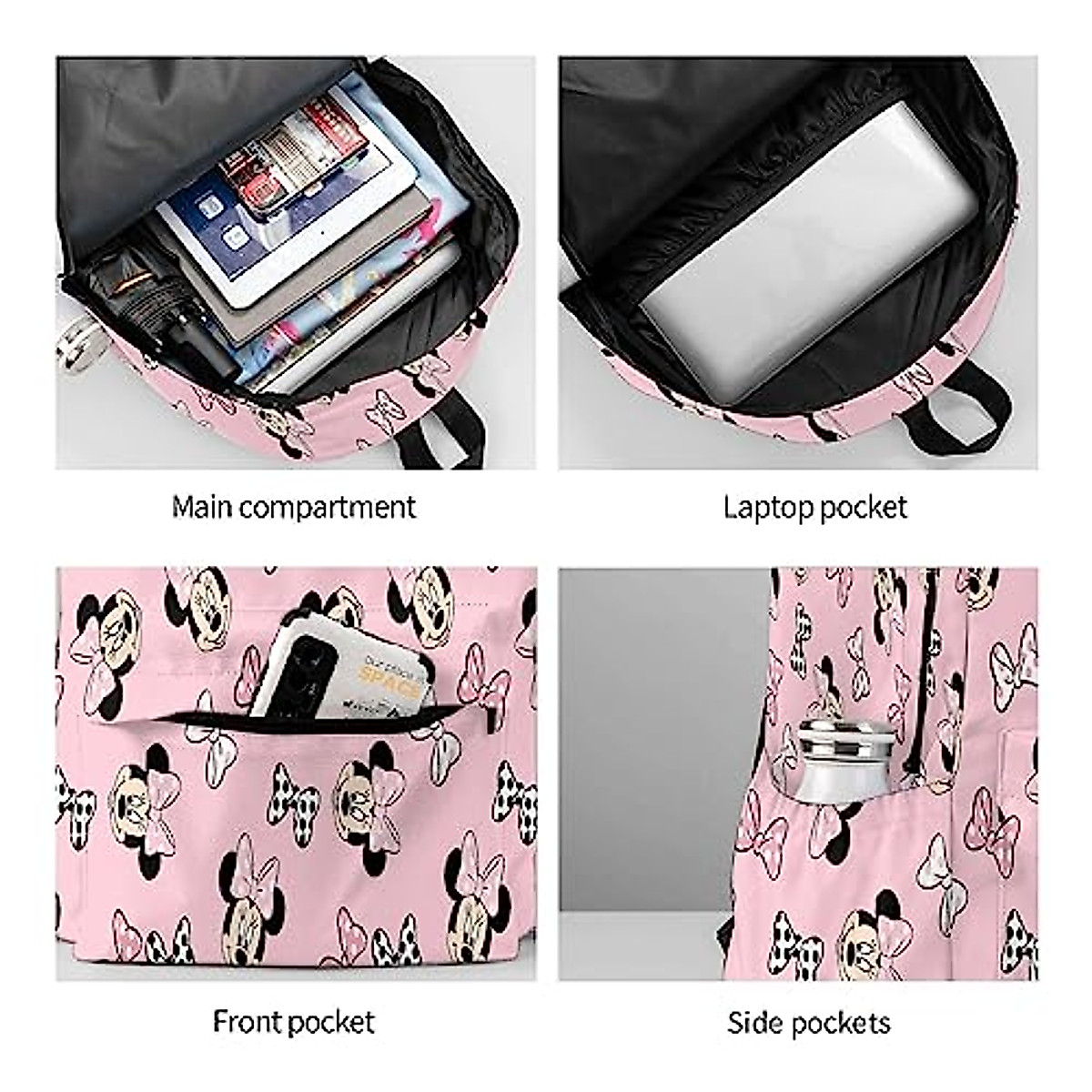 SSNDFVY Large Capacity Cute Anime Cartoon Adult Travel Backpack For Men Women Notebook Laptop Bags Hiking Camping Work -S20