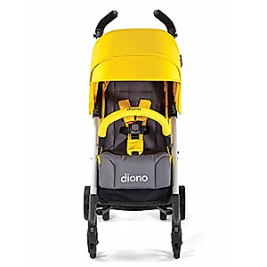 Diono Flexa Umbrella Stroller from Infant to Toddler, Freestanding Slim Fold, Lightweight Umbrella Stroller with Canopy, XL Storage Basket, Yellow Sulphur