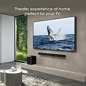 Hisense U5120GW+ 7.1.2ch Premium Sound Bar with Wireless Subwoofer, 570W, Hi-Res Audio, 4K HDR Pass Thru, Bluetooth 4.2, WiFi, Type-C, HDMI, 7 EQ Modes, Airplay, Alexa Compatibility