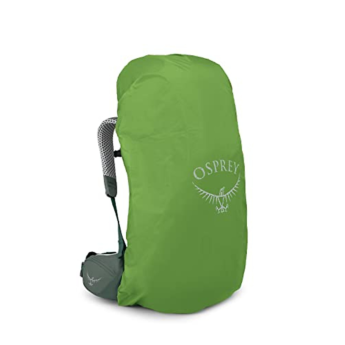 Osprey Aura AG LT 50L Women's Backpacking Backpack, Koseret/Darjeeling Spring Green, WXS/S