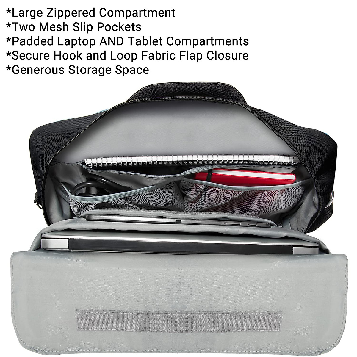 Vangoddy Slate 3-in-1 Universal 17.3 17-inch Laptop Backpack Shoulder Bag Briefcase (Blue)