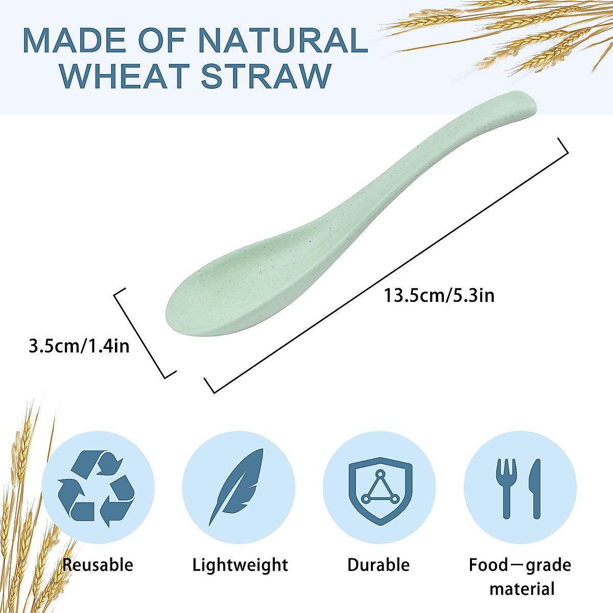 8 Pcs Plastic Spoon Dinner Spoons, Lnrkai Portable Reusable Soup Spoon Reusable Multicolor Lightweight Durable Spoon Dishwasher & Microwave Safe for Gift Set (8PCS)