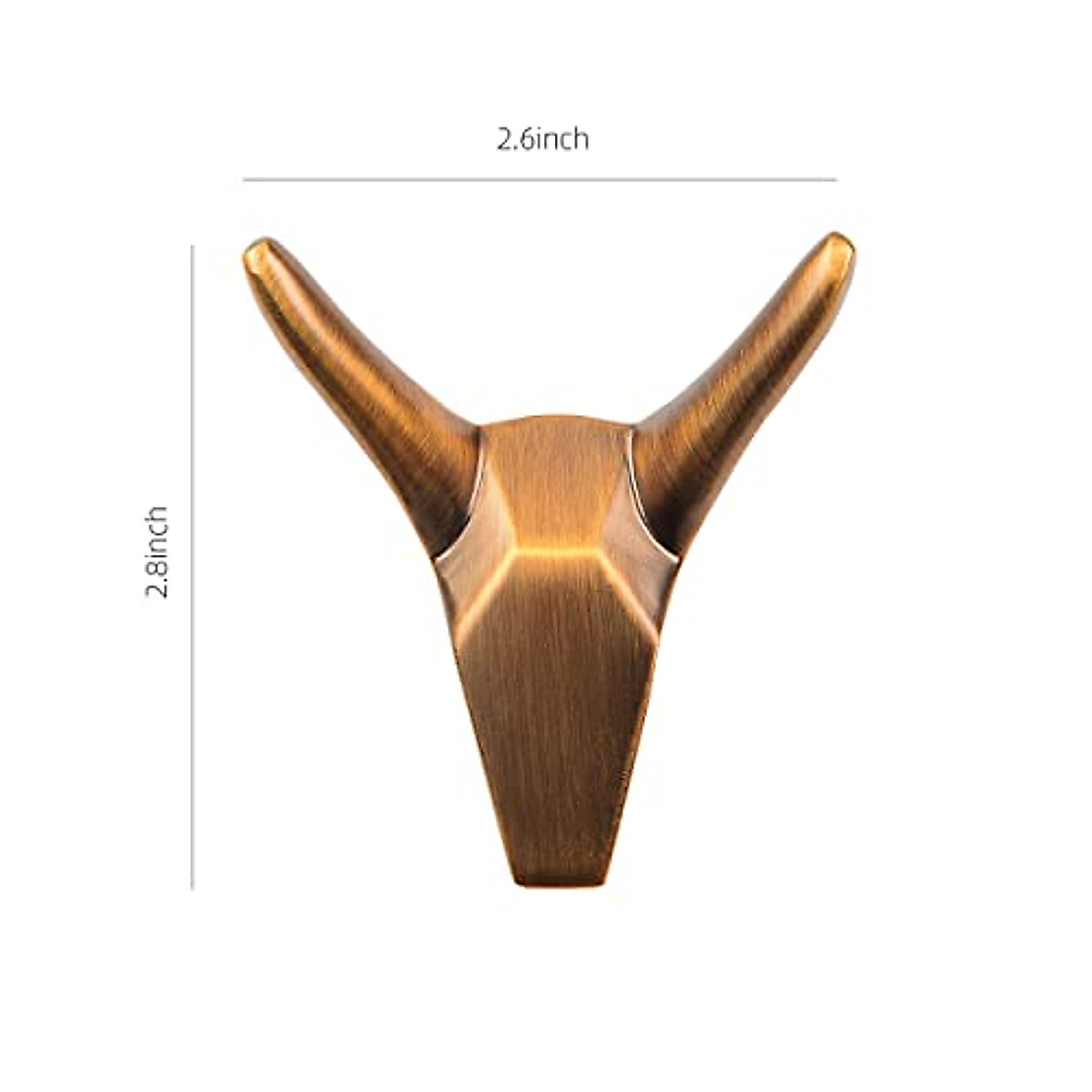 JYL HOME Coat Hooks Hat Hooks Wall Mounted for Hanging Clothes, Heavy Duty Modern Towel Rack Brown, 5 Pack