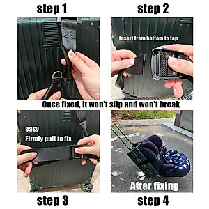 Car Seat Travel Belt | Adjustable Strap to Convert Kid and Carry-on Luggage into an Airport Stroller，Easy Carry ,Universal Size, Black