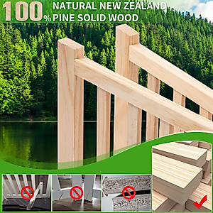 YOCAN Wooden Freestanding Dog Gates for The House,Dog Gates for Doorways, Stairs,Wood Dog Fences Indoor Pet Gate,Step Over Fence-4 Panel 24”