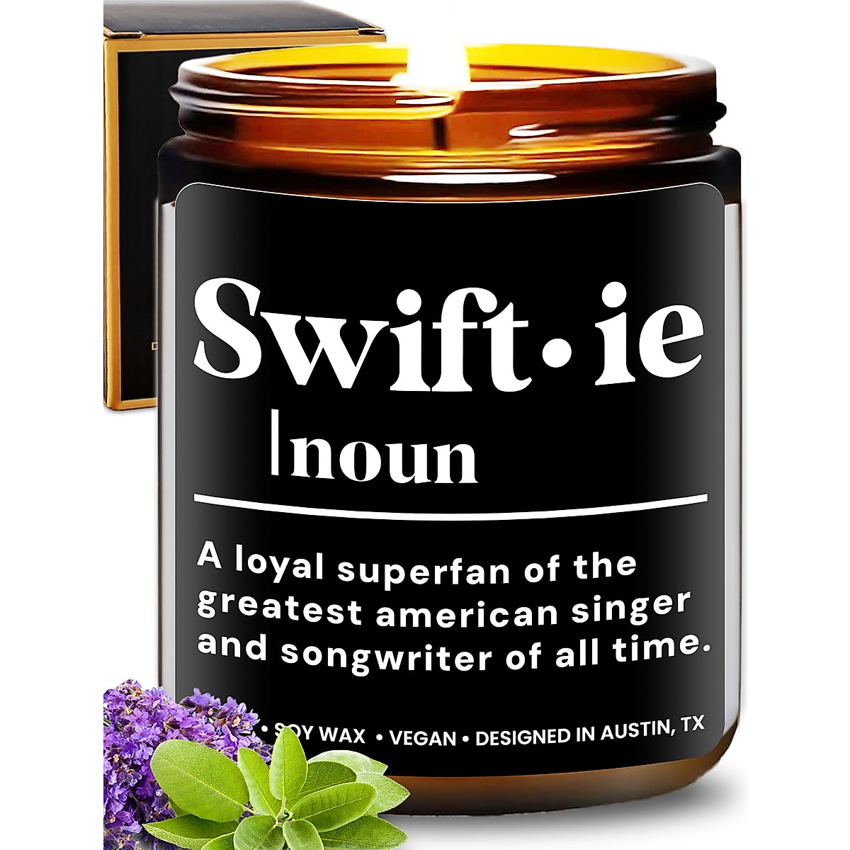 Swiftie Candle, Taylor-Inspired Gifts for Swifties, Perfect Swiftie Gifts for Women and Music Merch Singer Fans with Definition of Swiftie, Best Birthday Gifts for Swifties