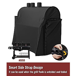 NUPICK 8080 Grill Cover for Char-Griller 5050 Duo Grill, Heavy Duty and Waterproof Grill Cover, All Weather Protection