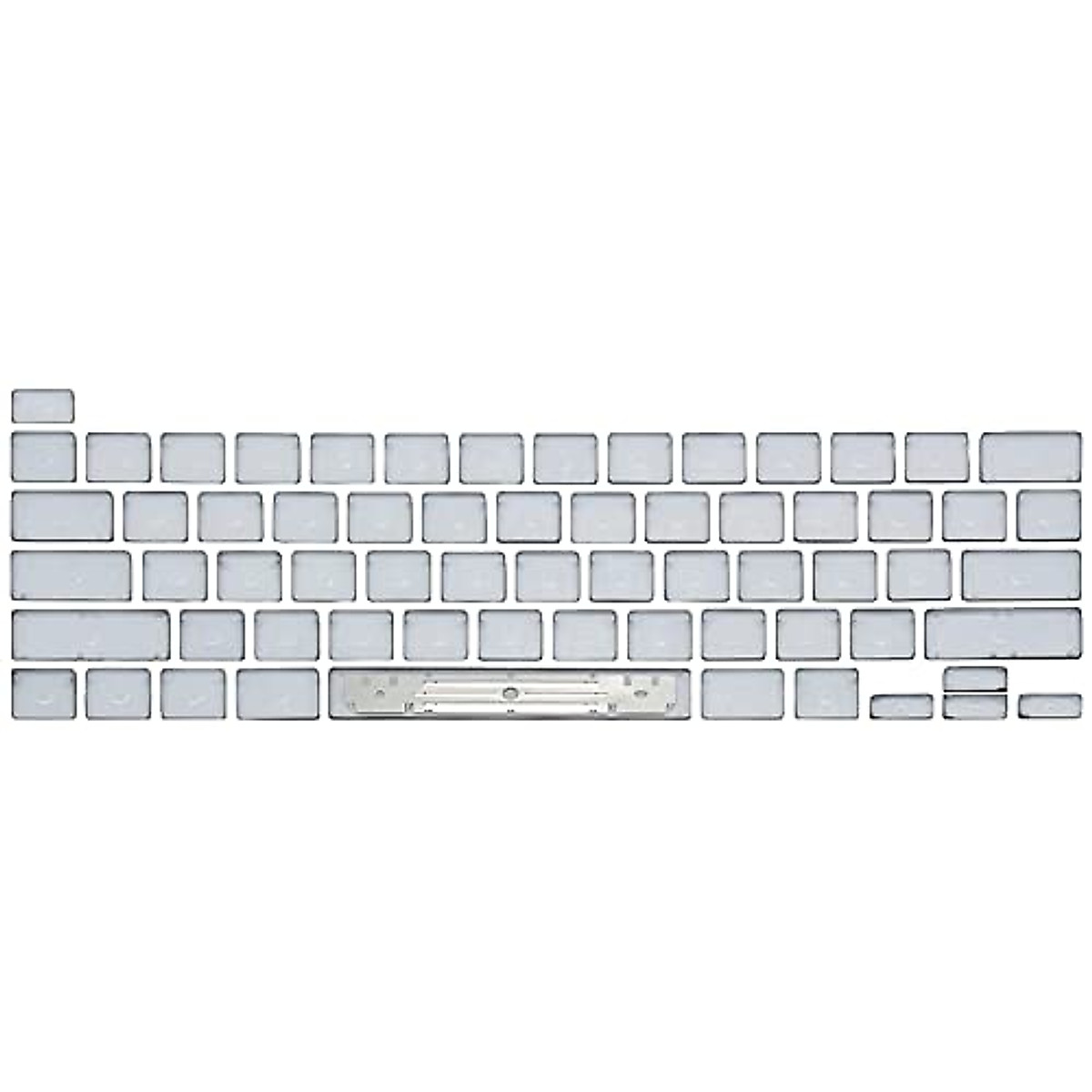 Willhom Keyboard Key Caps, Keycap Full Set of US Replacement for MacBook Pro Retina 16" 2019 (A2141),13" 2020 (A2289, A2251)