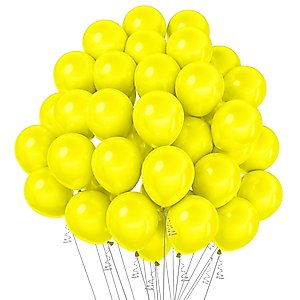 YGAUZ Yellow Balloons, 50 PCS, 5 Inch, Latex, Unisex, for Birthday, Wedding, Baby Shower Party Decorations