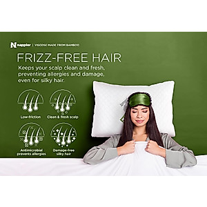 Nappler Cooling Pillow for hot Sleepers - Bed Pillows Queen Size Premium Set of 2 - Adjustable Shredded Memory Foam - Medium to Firm Pillows for Back, Stomach & Side Sleepers -Washable Cover