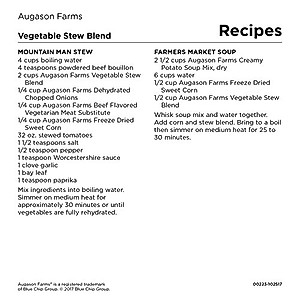 Augason Farms Vegetable Stew Blend 2 lbs 0.5 Oz