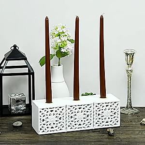 Zest Candle 12-Piece Taper Candles, 12-Inch, Brown