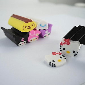 6Pcs Cute Erasers for Kids Mini Erasers for Pencils Kawaii Eraser Fun Erasers Back to School Supplies Kid Party Favors Gift, Suitable for Children Over 6 Years Old