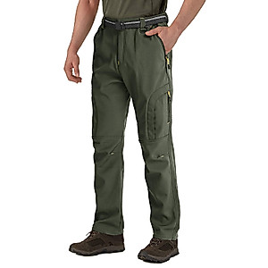 TACVASEN Mens Snow Pants Snowboard Pants Winter Pants Waterproof Pants Ski Pants Outdoor Pants Fleece Pants Skiing Pants