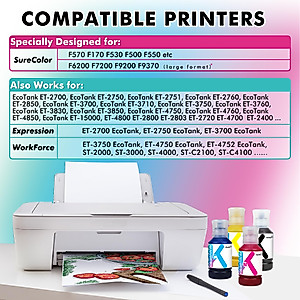 Koala Premium Sublimation Ink for ET Series Inkjet Printers ET-2400 ET-2800 ET-2803 ET-2850 ET-2720 ET-2760 ET-4800 ET-3760 ET-7720 ET-15000 /Upgrade Version/Auto-Fill