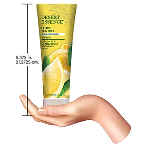 Desert Essence Conditioner, Lemon Tea Tree, Clarifying Provitamin B5, Organic Lemon Peel Extract & Nourishing Aloe - Purifying, Moisturizing, Soothing - Vegan, Sulfate-Free, Cruelty-Free - 8oz