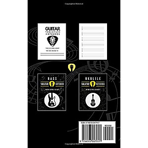 Guitar Tablature Notebook: Blank Guitar Tablature Paper, Standard Tab Manuscript Paperback for Beginners and Advanced Musicians