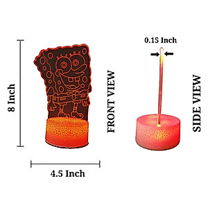 Z ZILLION CRAFT Night Light for Kids Bedroom. Remote Control Multi Color Mode 3D illusional lamp. Best Gift for Kids Birthday, Christmas. Easy use with USB Charging.