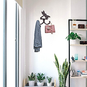 GANAZONO Unique Animal Shape Iron Wall Hook Coat Hanger for Home Office Door Back Wall Hanging Hook