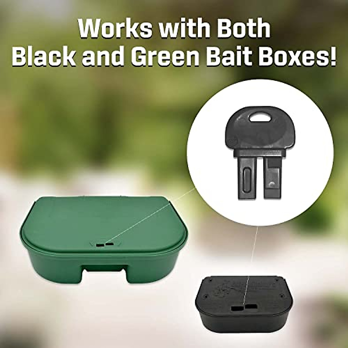 Exterminators Choice - Replacement Bait Box Keys - 2 Pack - Works with Green and Black Exterminators Choice Bait Boxes - Bait Boxes Control Mice and Other Pests