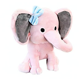 boqopod Stuffed Elephant Animal Plush Toys 9 Inch (Pink)