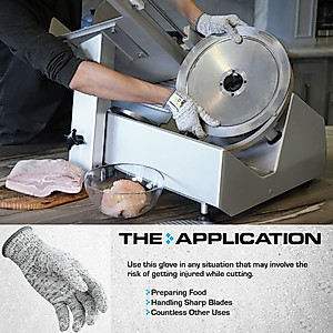 Glove Station Ultra Durable Series Cut Resistant Gloves - Cutting Gloves for Chefs, BBQ and Cooking - Level 5 Protection, Food Grade Safe Cut - Grey, Medium Size