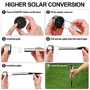 Oleitodh 30 Pack Solar Pathway Lights Outdoor LED Landscape Lighting Solar Powered Waterproof Stainless Steel Garden Lights Bulk All Weather for Yard Patio Walkway Lawn Decoration White