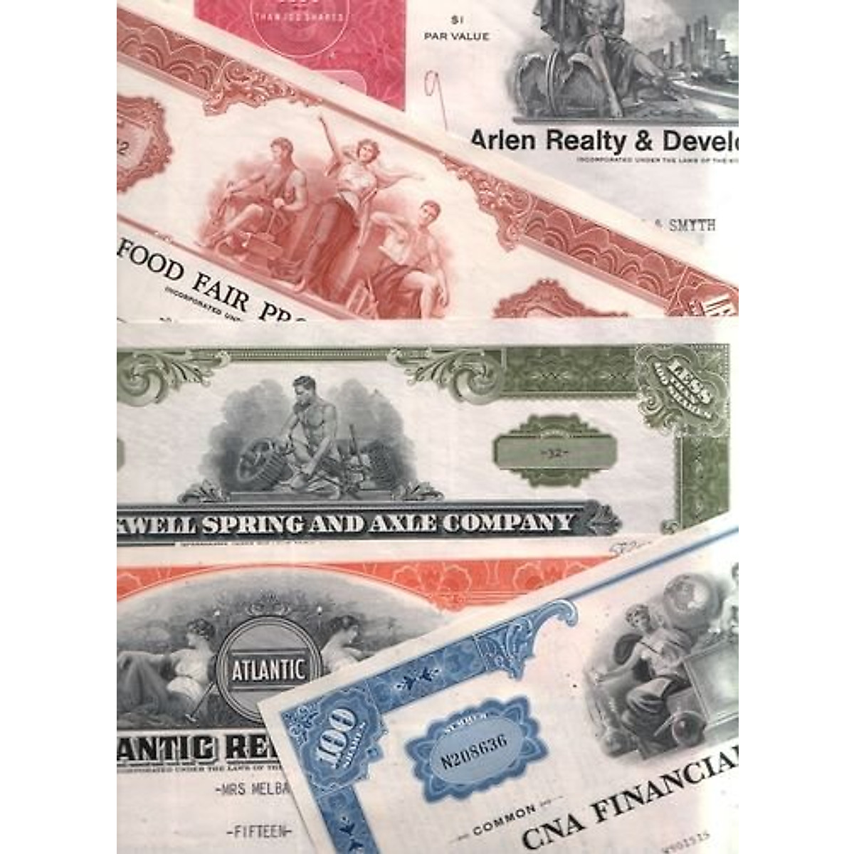 AMAZON SPECIAL!! 50 DIFFERENT RARE ORIGINAL VINTAGE US STOCK CERTIFICATES @ 50c!!! MANY BIG NAMES! LOWEST PRICE on EARTH!! BUY 2 LOTS GET 100 DIFFERENT with REDUCED SHIPPING!!!