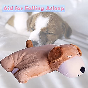 SMART ELEPHANT Heartbeat Dog Toy Sleep Buddy - Anxiety Relief Toy - Training Sleep Aid Behavior Plush Dog Toy, Pet Companion Pillow