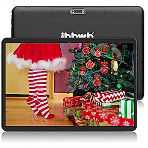 Android Tablet 10 Inch, 5G WiFi Tablet, Quad-Core Processor, 1GB RAM, 16GB ROM,800x1280 Touch Screen Full HD Display, Bluetooth, GPS, OTG – Black