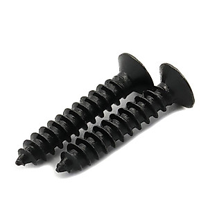 KIRANDY 100pcs Self Tapping Screws M1.7 M2 M2.3 M2.6 M3 Laptop Screws Computer Screws Small Pan Head Black Carbon Steel (Color : 5mm, Size : M2.3)