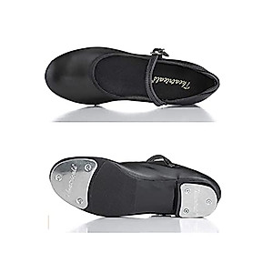 Theatricals Womens Slide Buckle Tap Shoes Black 07.0M T9200