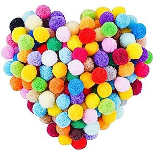 Pom Poms Balls,900 Pieces 1 Inch Crafts Pom Poms Balls in 30 Colors for Home and School DIY Art Crafts Decorations.