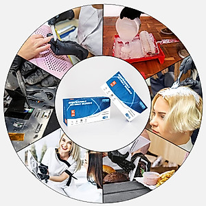 AGAG 100PC Nitrile Gloves Black 6mil Ultra Strong Cleaning Gloves, Latex Free Suitable For Household & Daily Use (Medium)