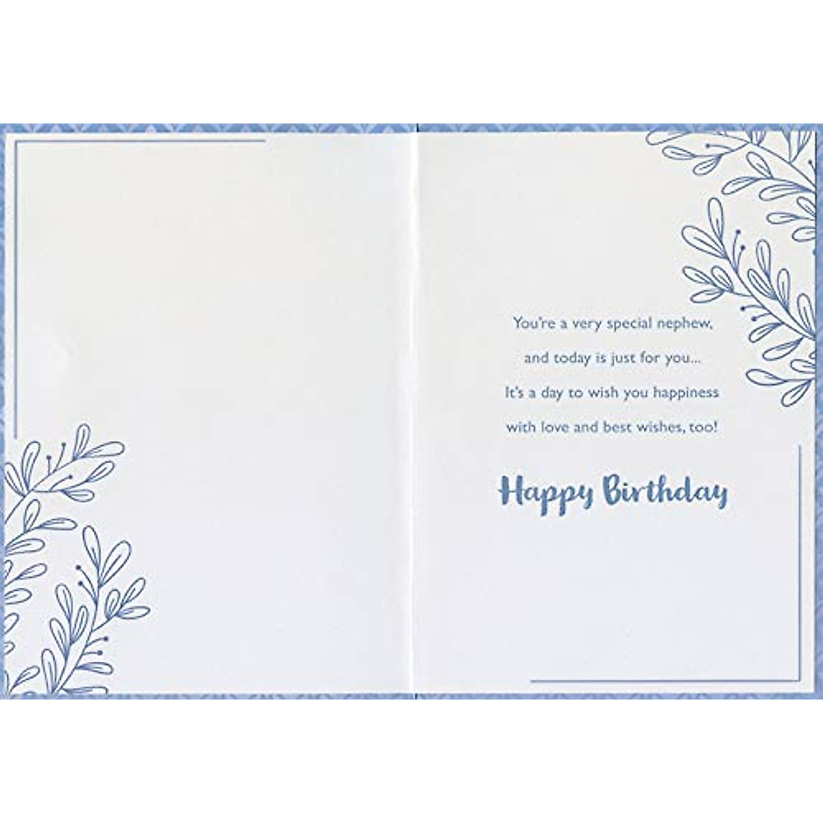 Designer Greetings Blue Mug with Dark Blue Horizontal Stripes Nephew Birthday Card
