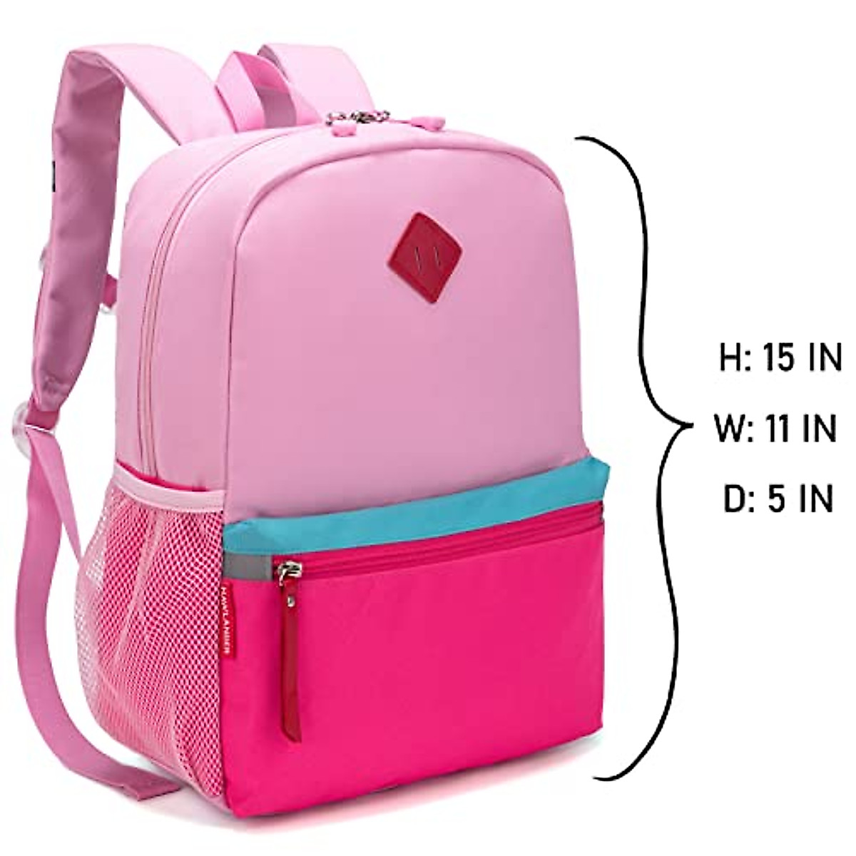 HawLander Preschool Backpack for Toddler Girls, Kids School Bag, Ages 3 to 7 years old, Small, Pink