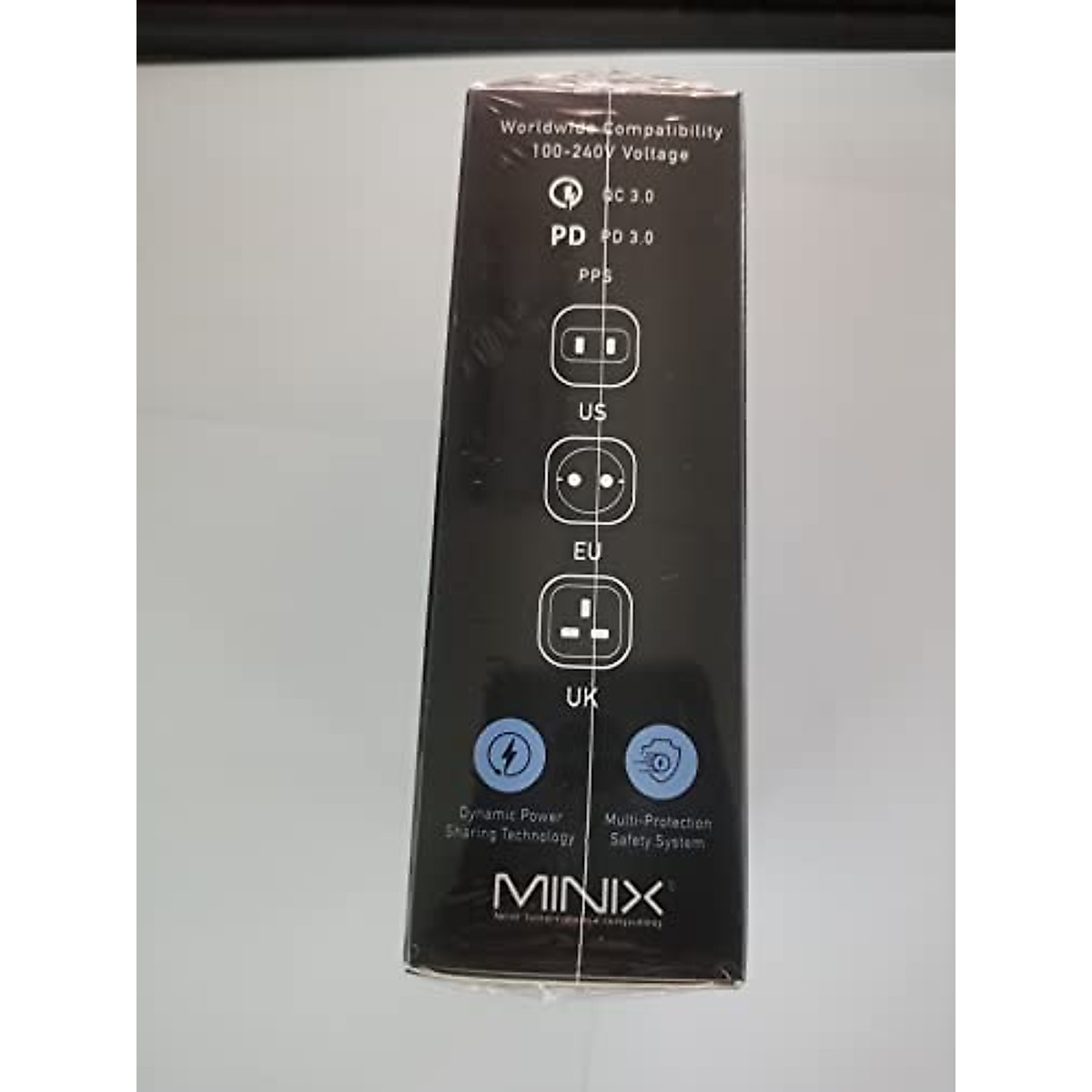 MINIX NEO P3 100W Turbo 4-Ports GaN Wall Charger, 3 x USB-C Port Fast Charging Adapter(Max 100W/20W), 1 USB-A (Max 18W). Compatible with MacBook Pro Air, iPad Pro, iPhone 13,12,Galaxy S9 and More.