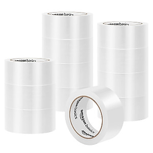Amazon Basics Packaging Tape for Shipping, Moving and Storing, 1.88" x 54.6 yds, 12-pack