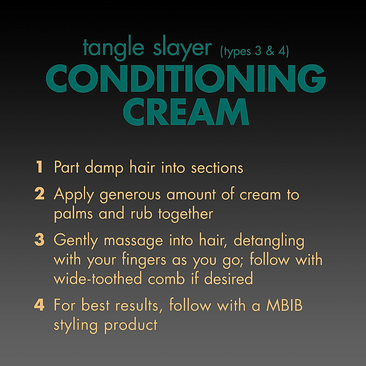 My Black is Beautiful Leave In Conditioner, Type 3 Tangle Slayer, Sulfate Free Conditioning Cream, for Curly Hair with Coconut Oil, Honey and Turmeric, 6.3 fl oz