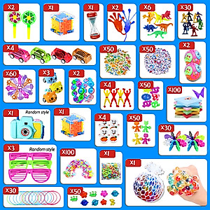 200 pcs Party Favors for Kids, Fidget Toys Pack, Stocking Stuffers, Easter Basket Stuffers, Birthday Gift Toys, Prize Box Toys, Treasure Box Birthday Party, Goodie Bag Stuffers, Carnival Prizes, Pinata Filler Stuffers Toys for Classroom, Assortment Party